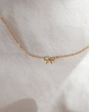 14k Gold Dainty Bow Necklace – E&E PROJECT