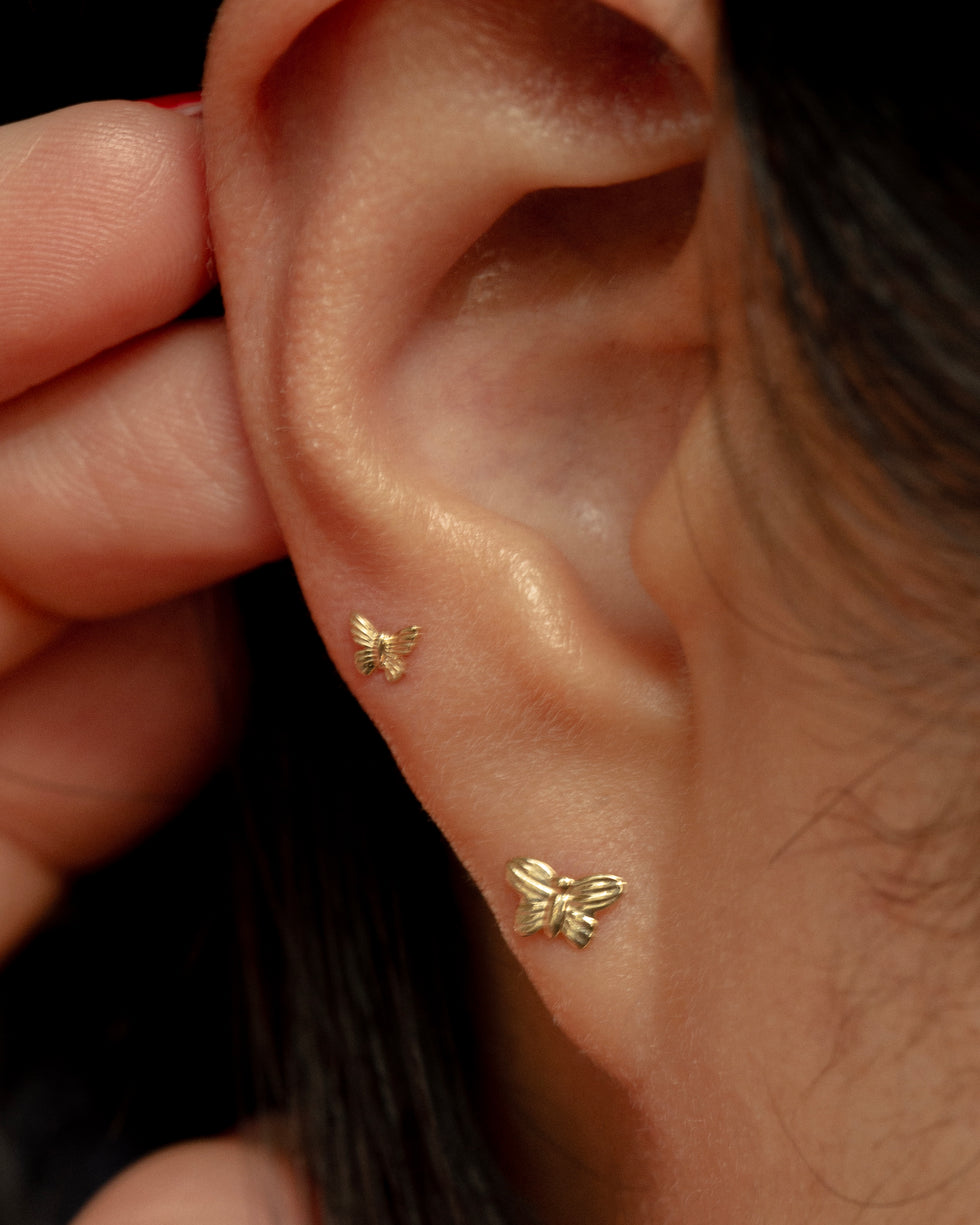 14k Mini butterfly Stud Earrings – E&E PROJECT
