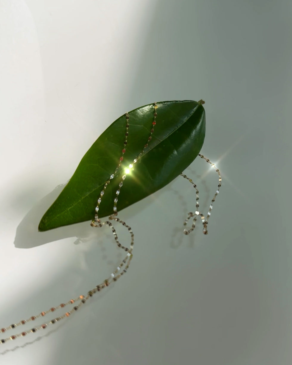14k Glitter Chain necklace – E&E PROJECT