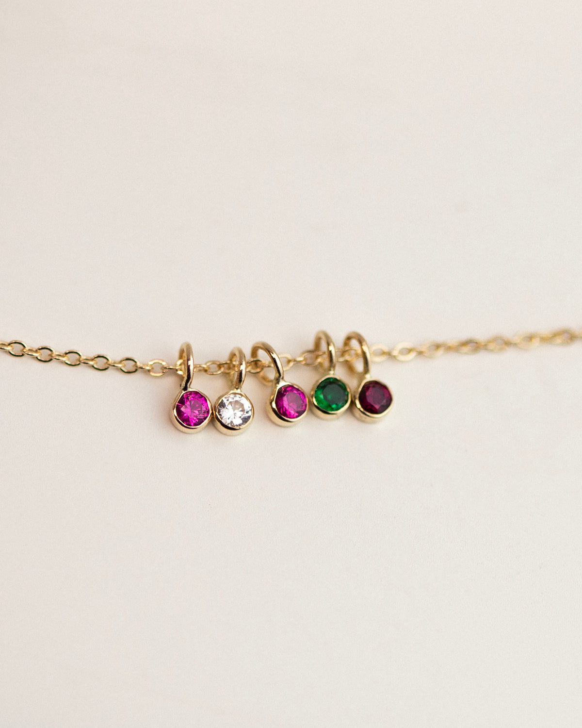 14k Gold Mini Birthstone necklace – E&E PROJECT