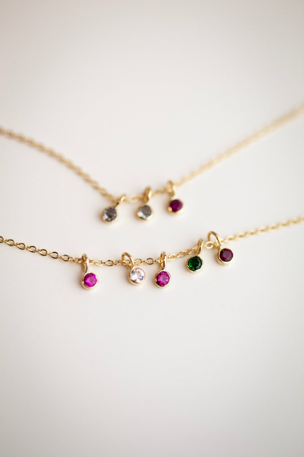14k Gold Mini Birthstone necklace – E&E PROJECT