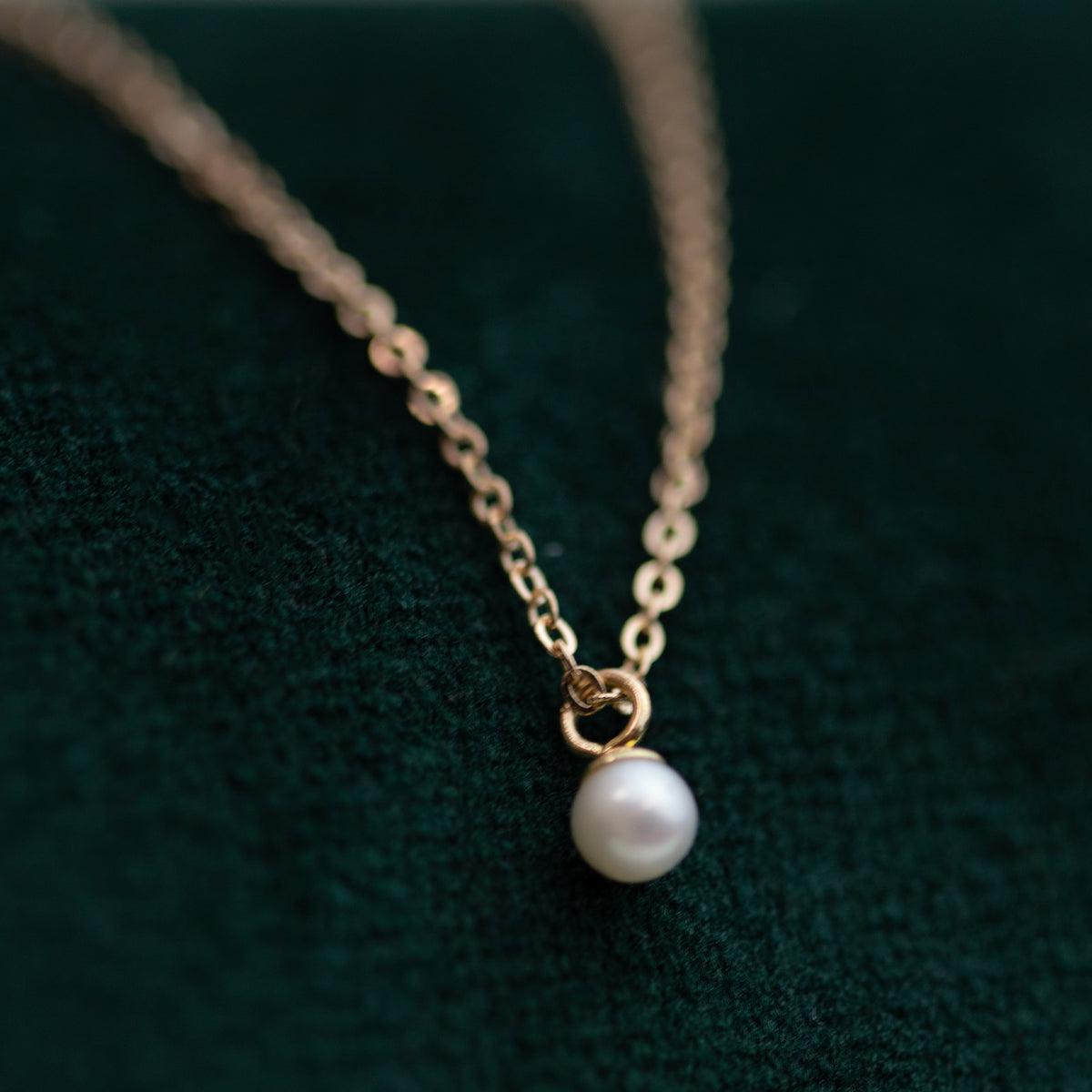 14k Mini Pearl Pendant Necklace – E&E PROJECT