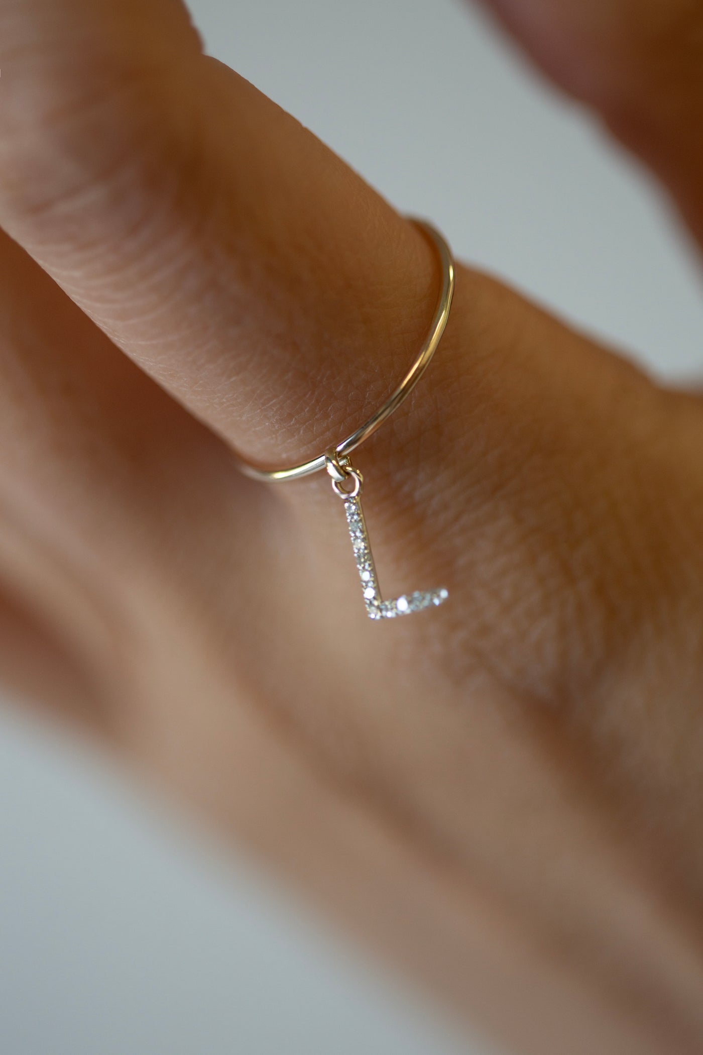 Diamond Letter Ring – E&E PROJECT