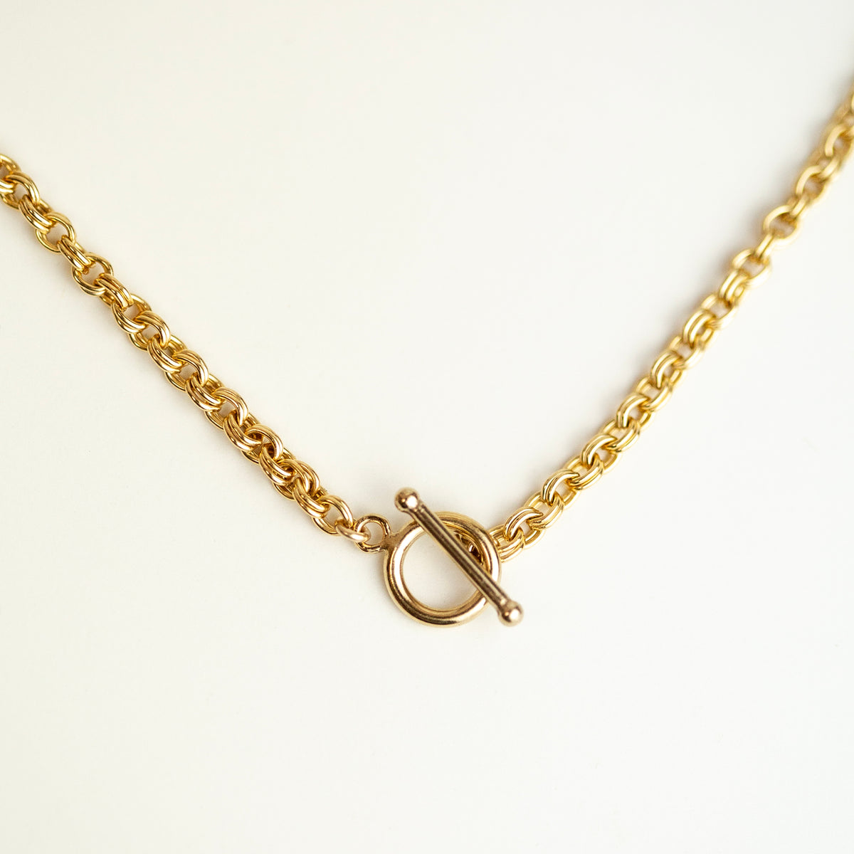 The Toggle Gold Double Round Cable Chain – E&E PROJECT
