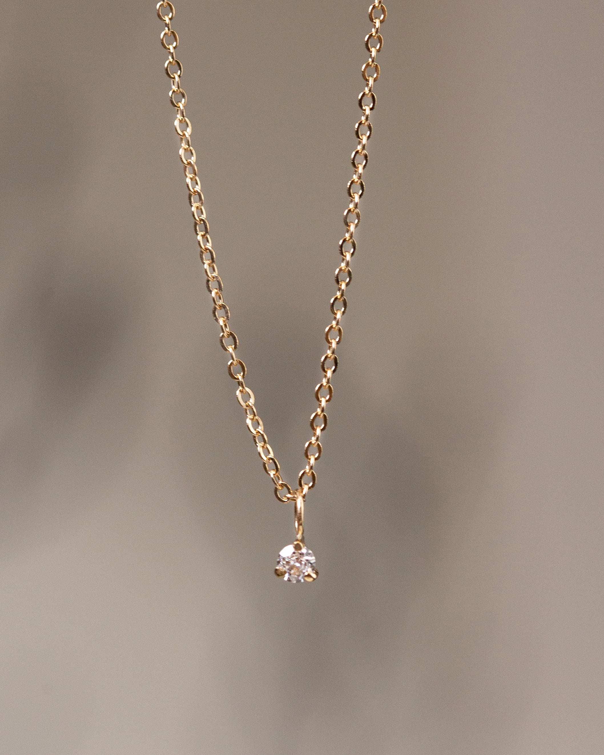 Baby Diamond Solitaire Necklace – E&E PROJECT