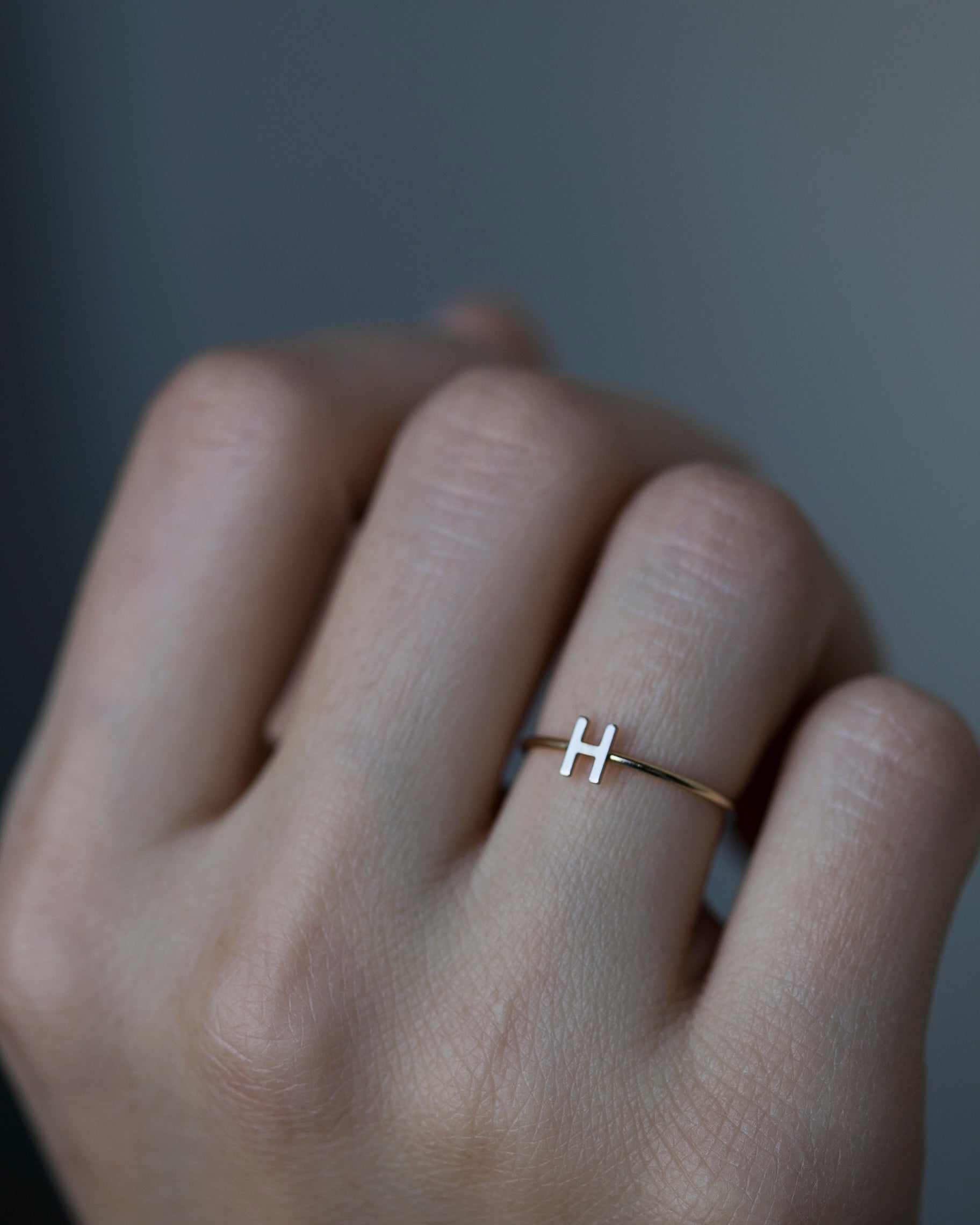 14K Letter Ring – E&E PROJECT