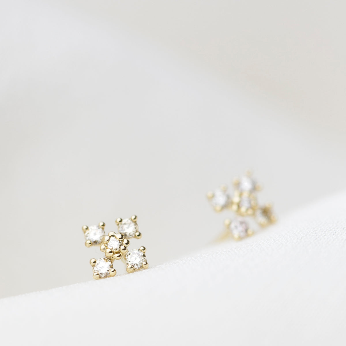 14k Diamond Cross Earrings – E&E PROJECT