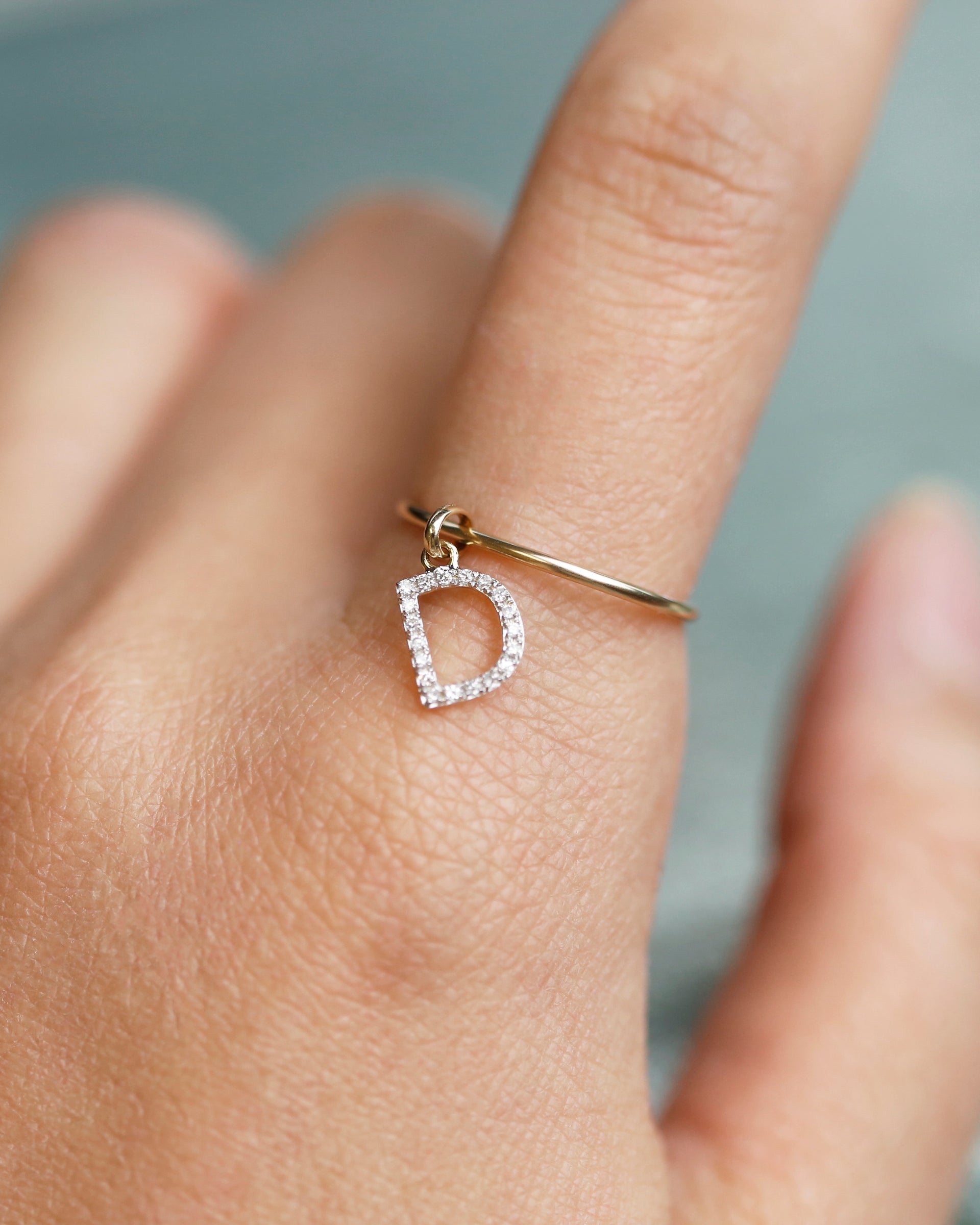 Diamond Letter Ring – E&E PROJECT