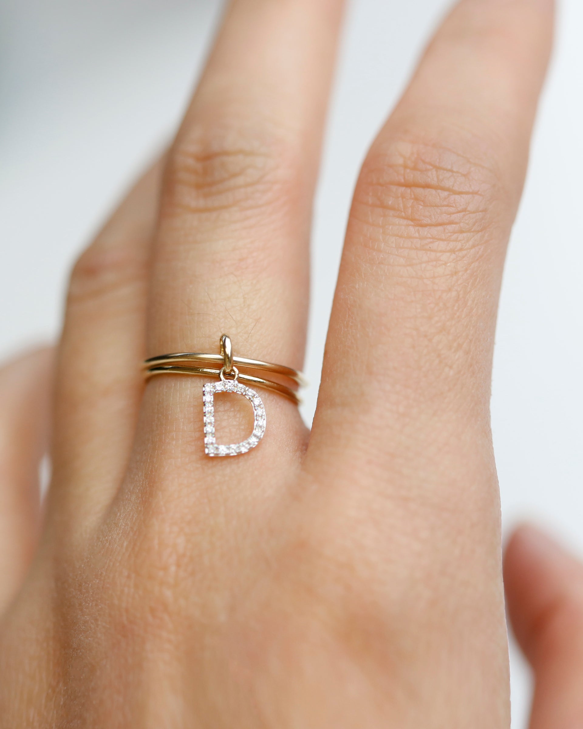 Diamond Letter Ring – E&E PROJECT