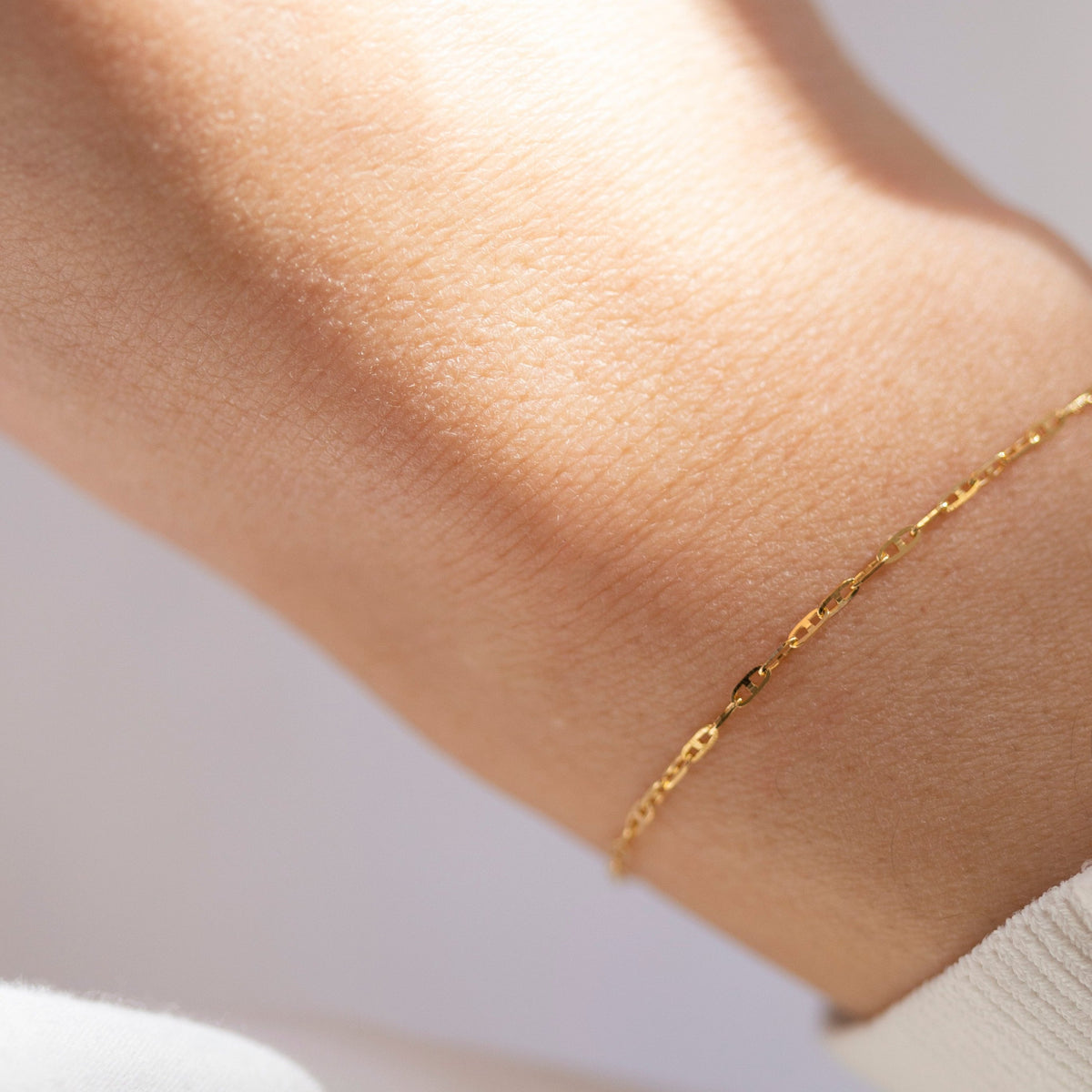14k Gold Anchor Chain bracelet – E&E PROJECT
