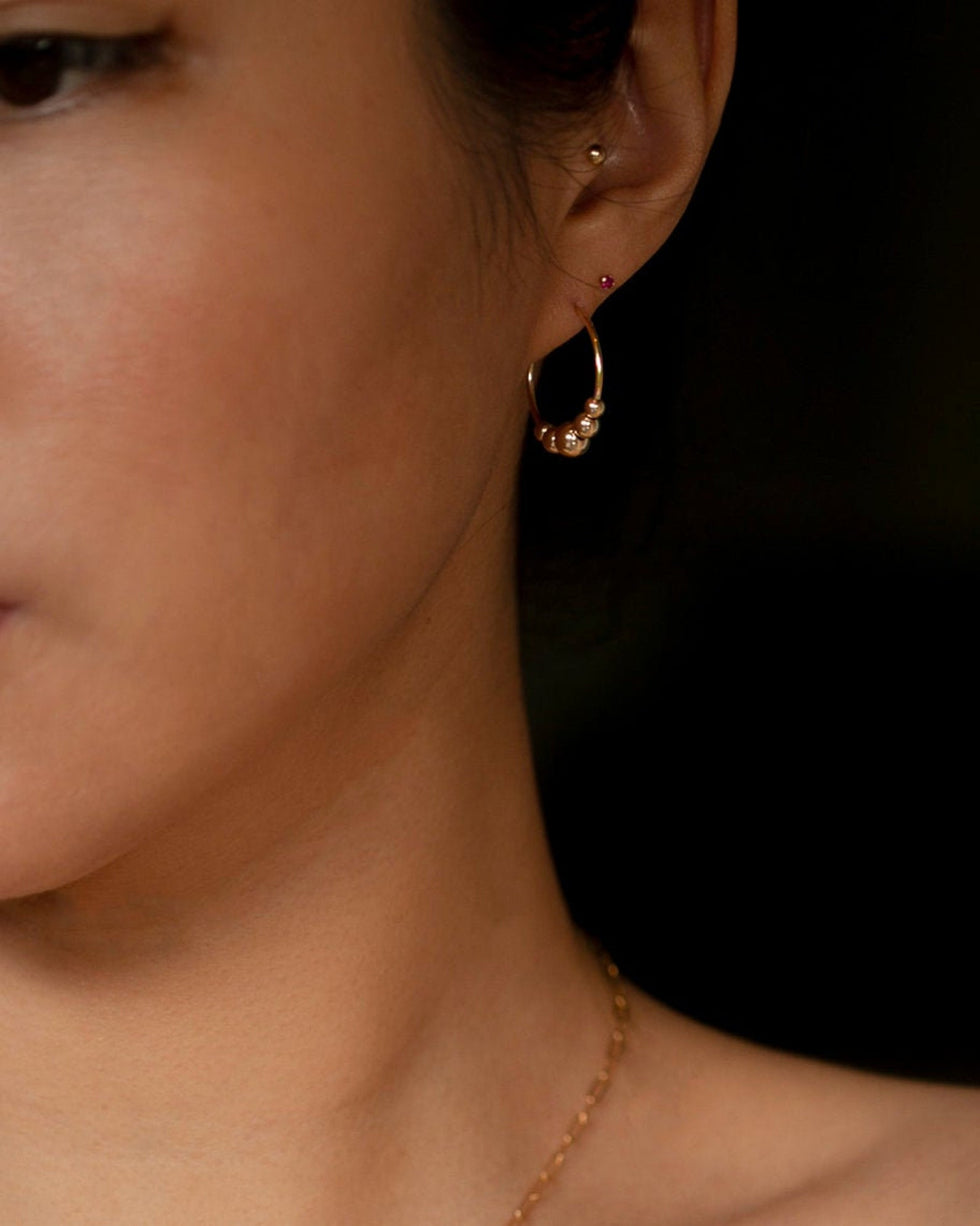 14k Ear Stud for Cartilage with flat back – E&E PROJECT