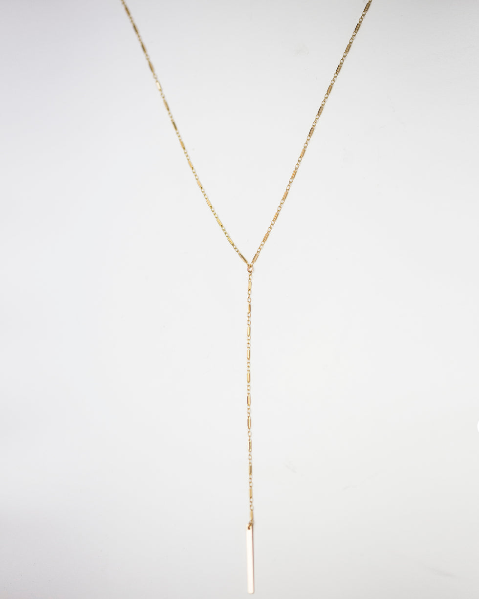 Bar Chain Lariat Necklace – E&E PROJECT