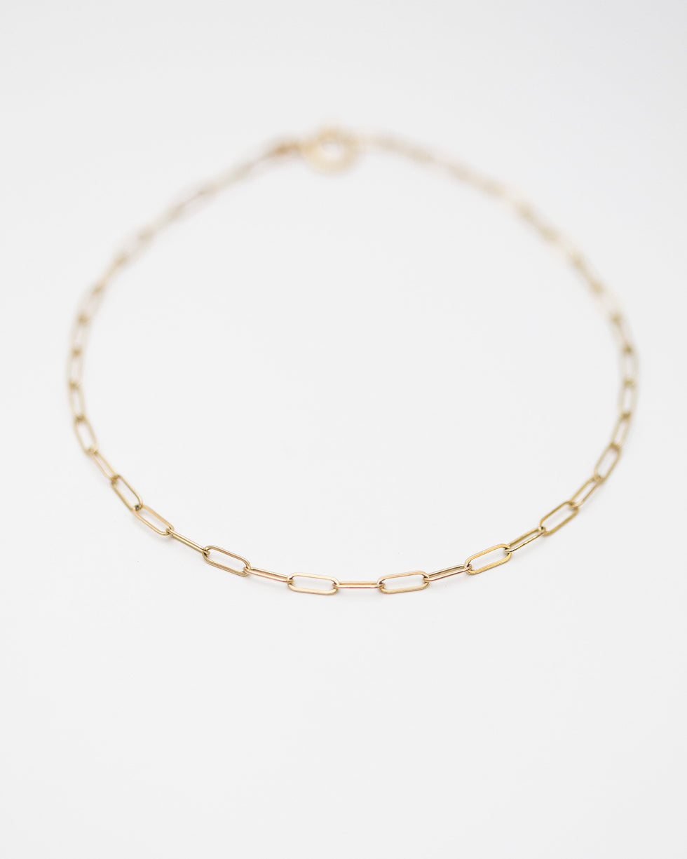 Dainty Paperclip Box Chain Bracelet – E&E PROJECT