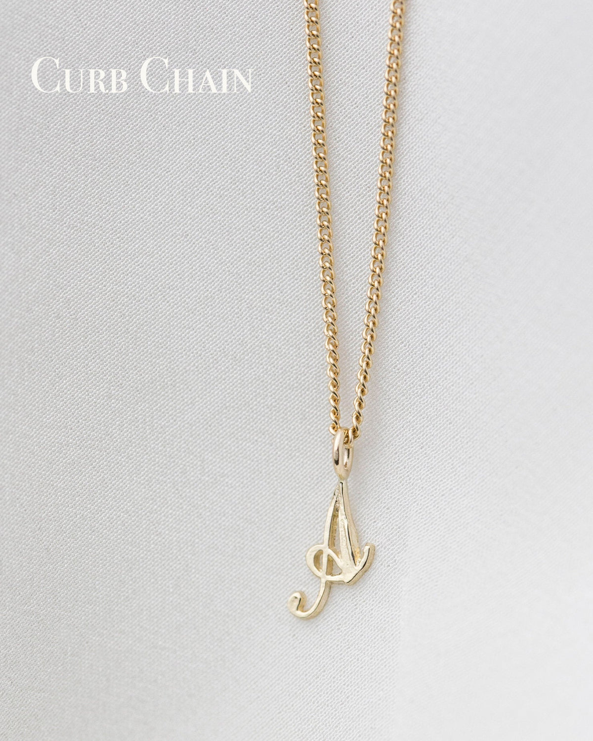 14k Cursive Letter Necklace – E&E PROJECT