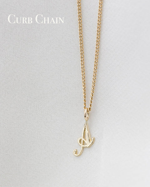14k Cursive Letter Necklace – E&E PROJECT