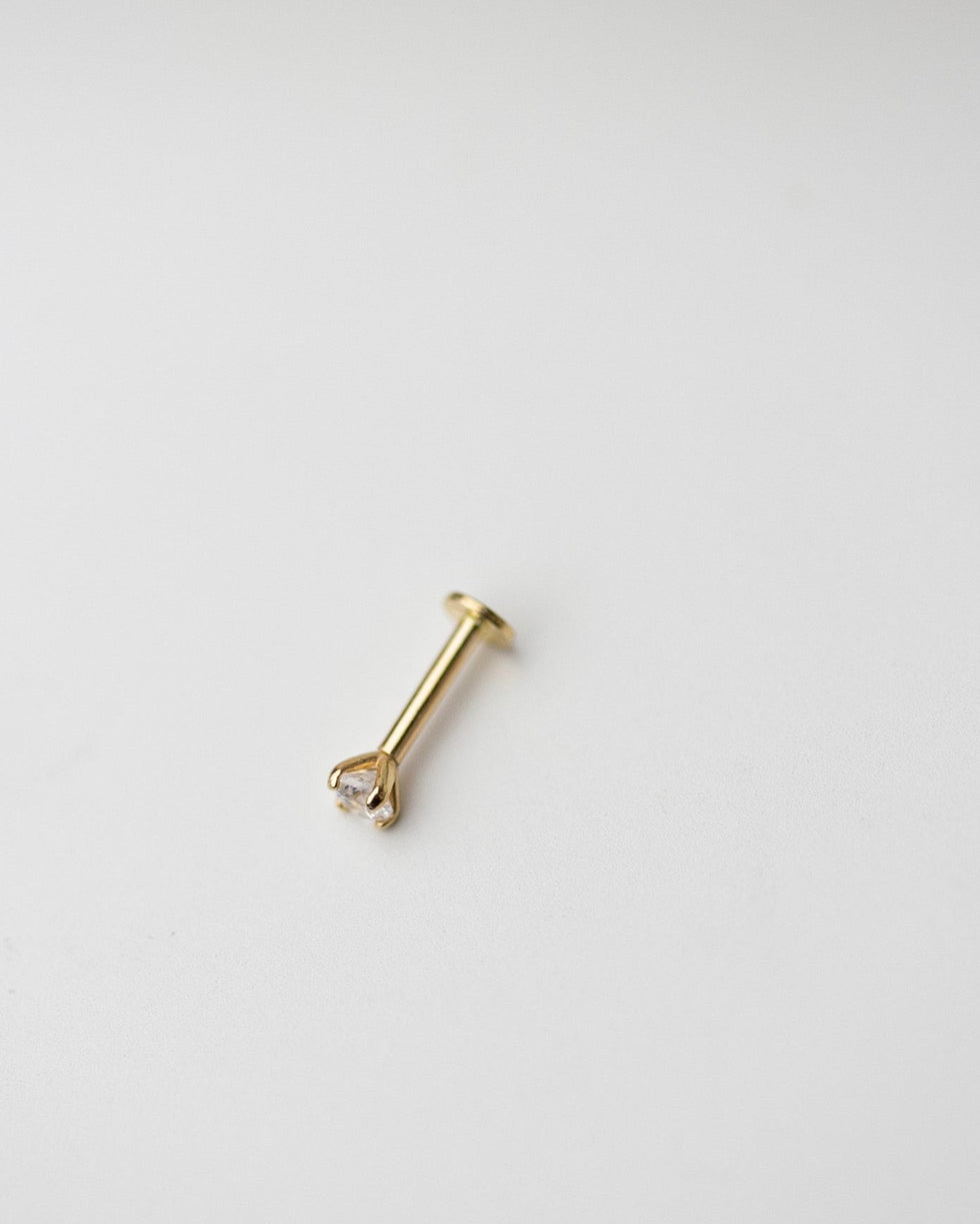 14k Ear Stud for Cartilage with flat back – E&E PROJECT
