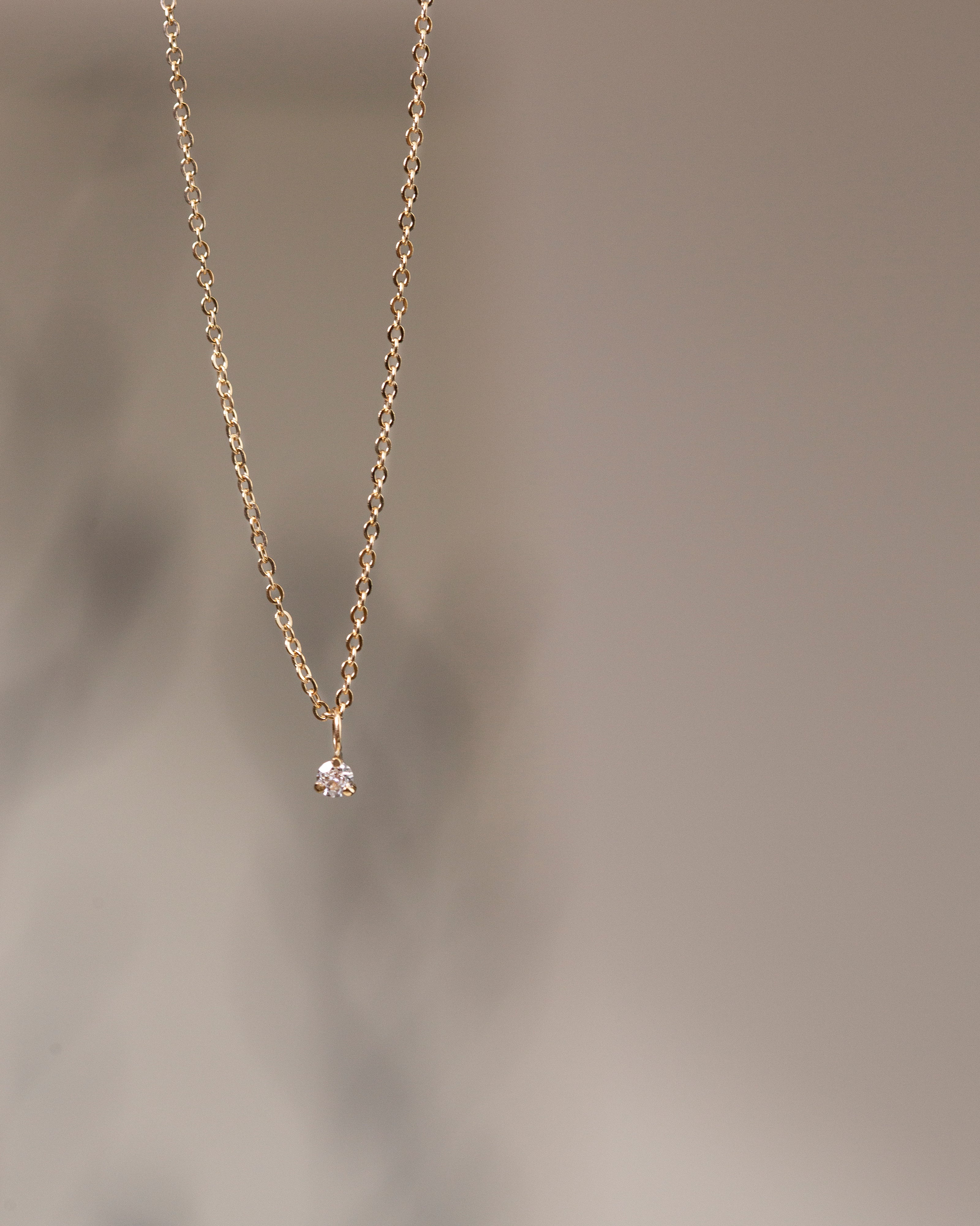 Baby Diamond Solitaire Necklace – E&E PROJECT